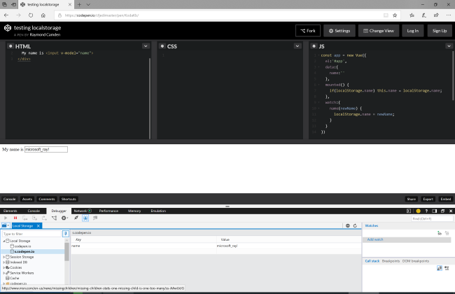 Хранение данных на стороне клиента — Vue.js
